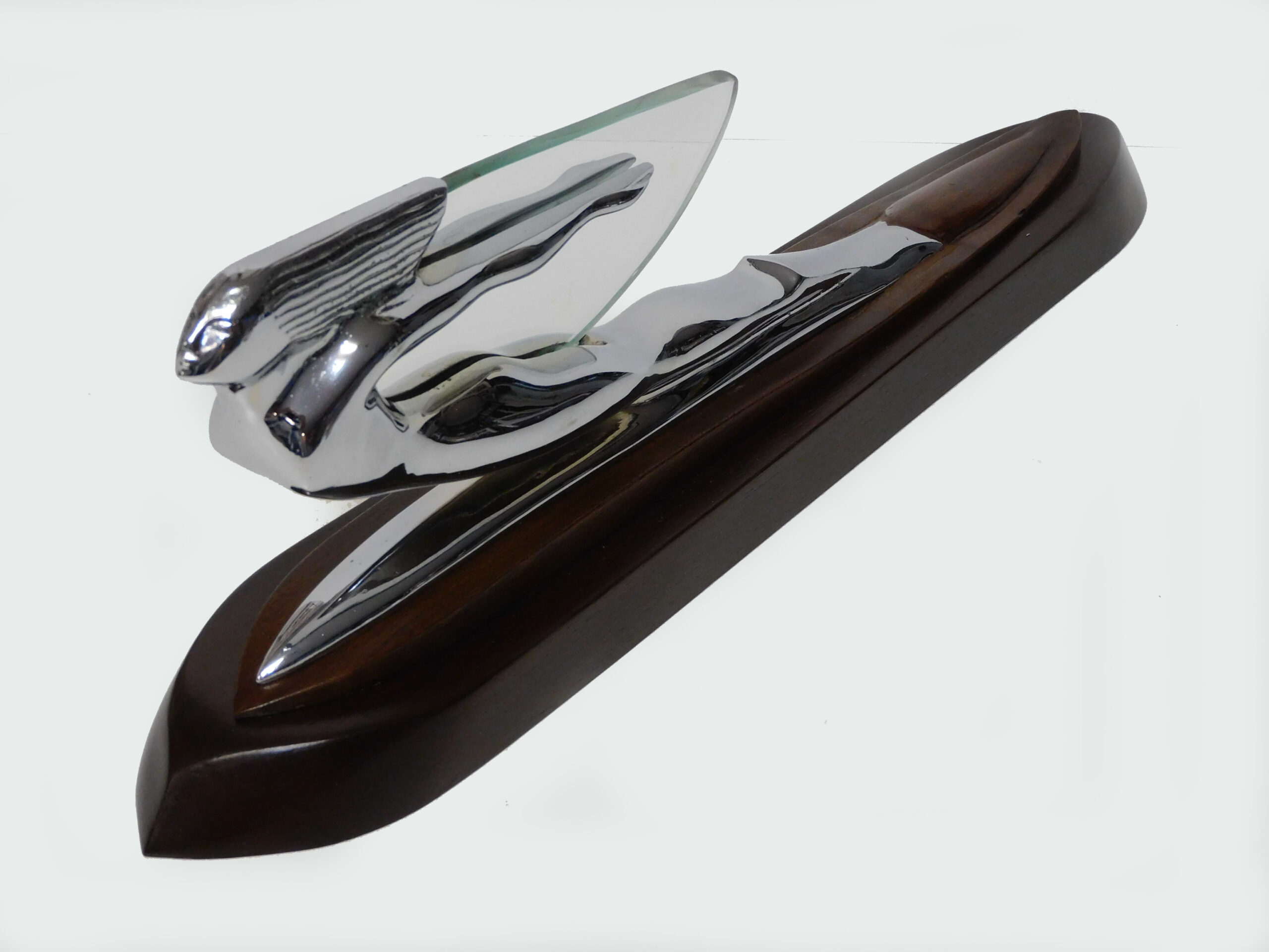 1937 Cadillac Flying Lady on Walnut Base - Dutch Mostert